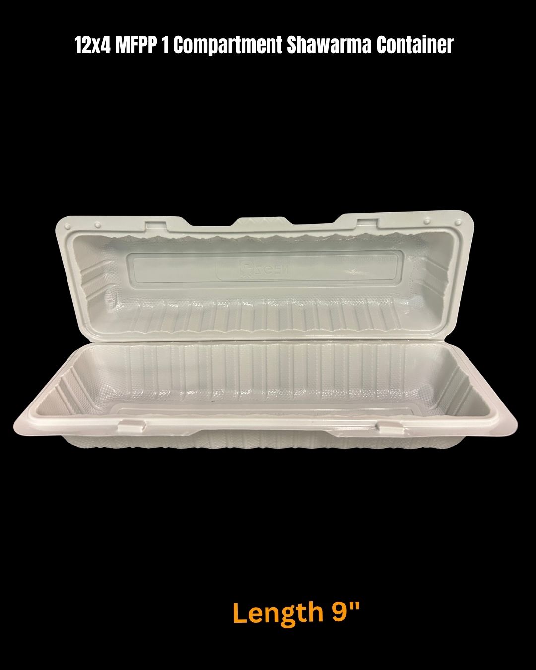 12×4 MFPP 1 Compt Shawarma Container-150/pcs - ZGEN Packaging Canada